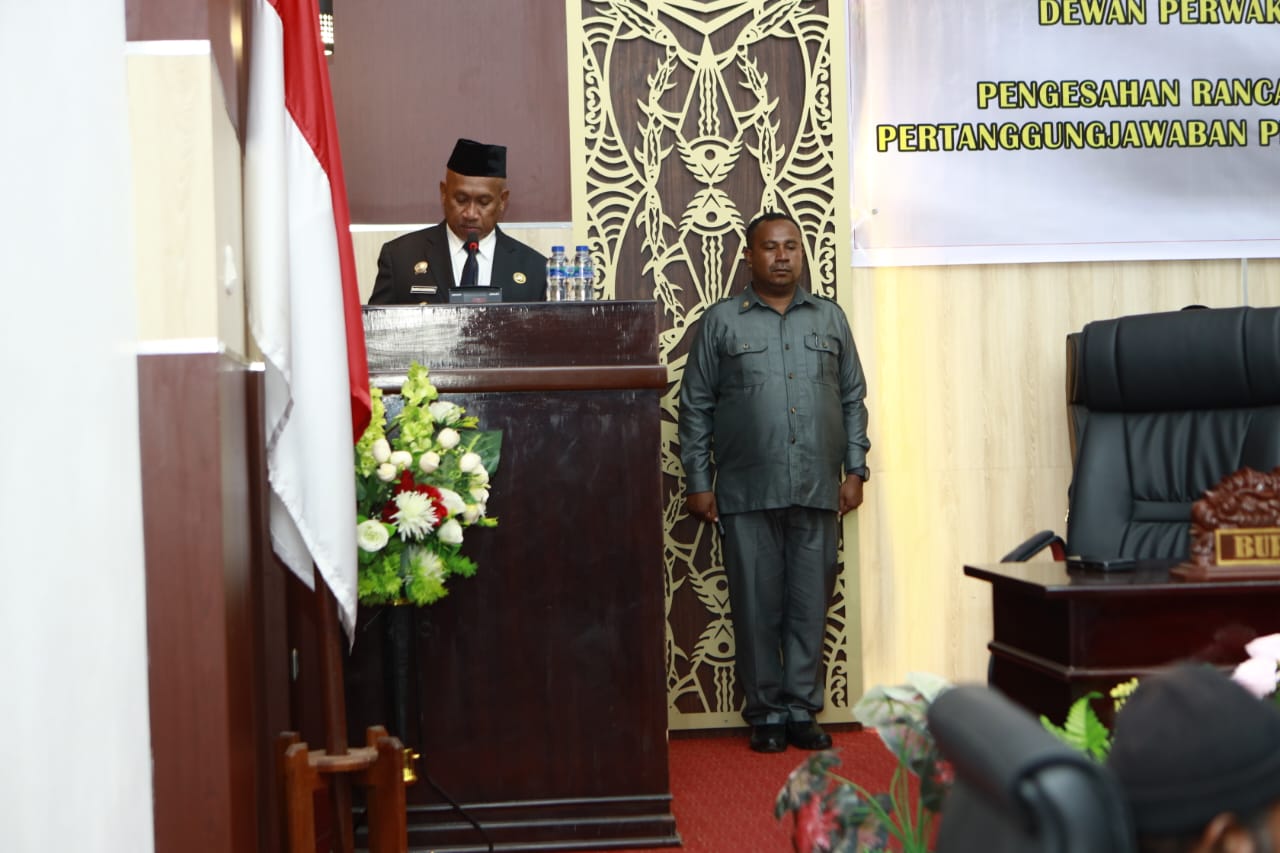 Rapat Paripurna, Pj Bupati Sarmi Sampaikan Pertanggungjawaban APBD Tahun 2023 | Kabupaten Sarmi